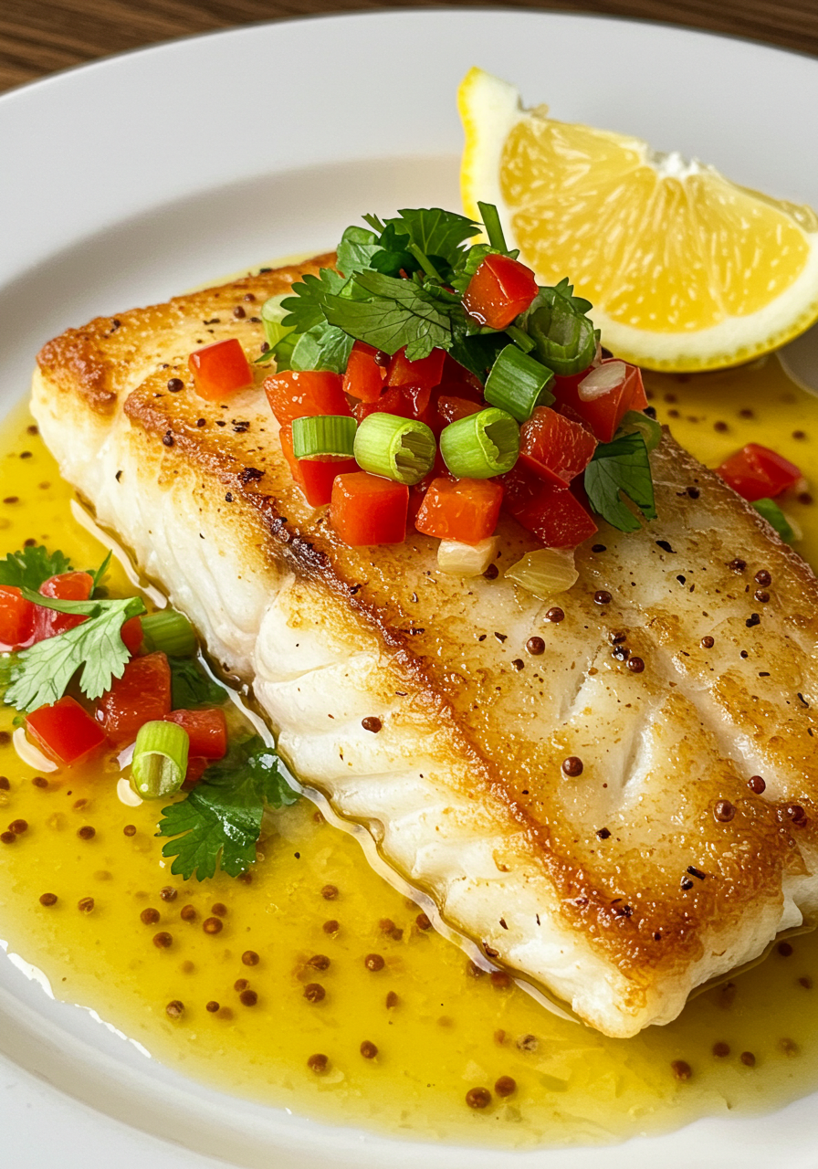 Filete de Pescado con Salsa de Mostaza y Limón – recetadcocina.com